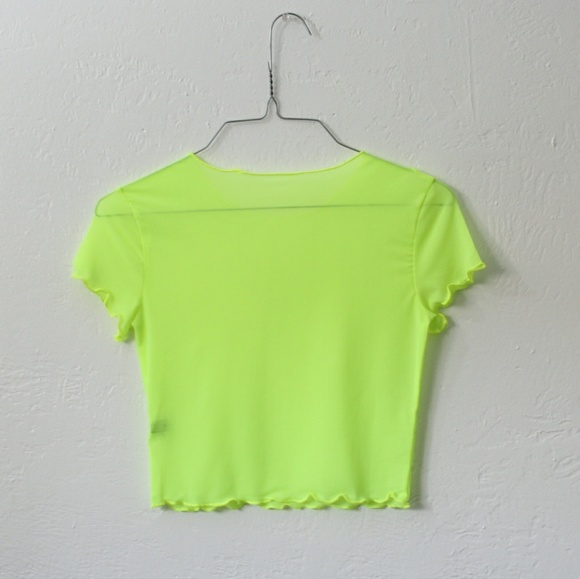 Tops | Neon Mesh Top | Poshmark
